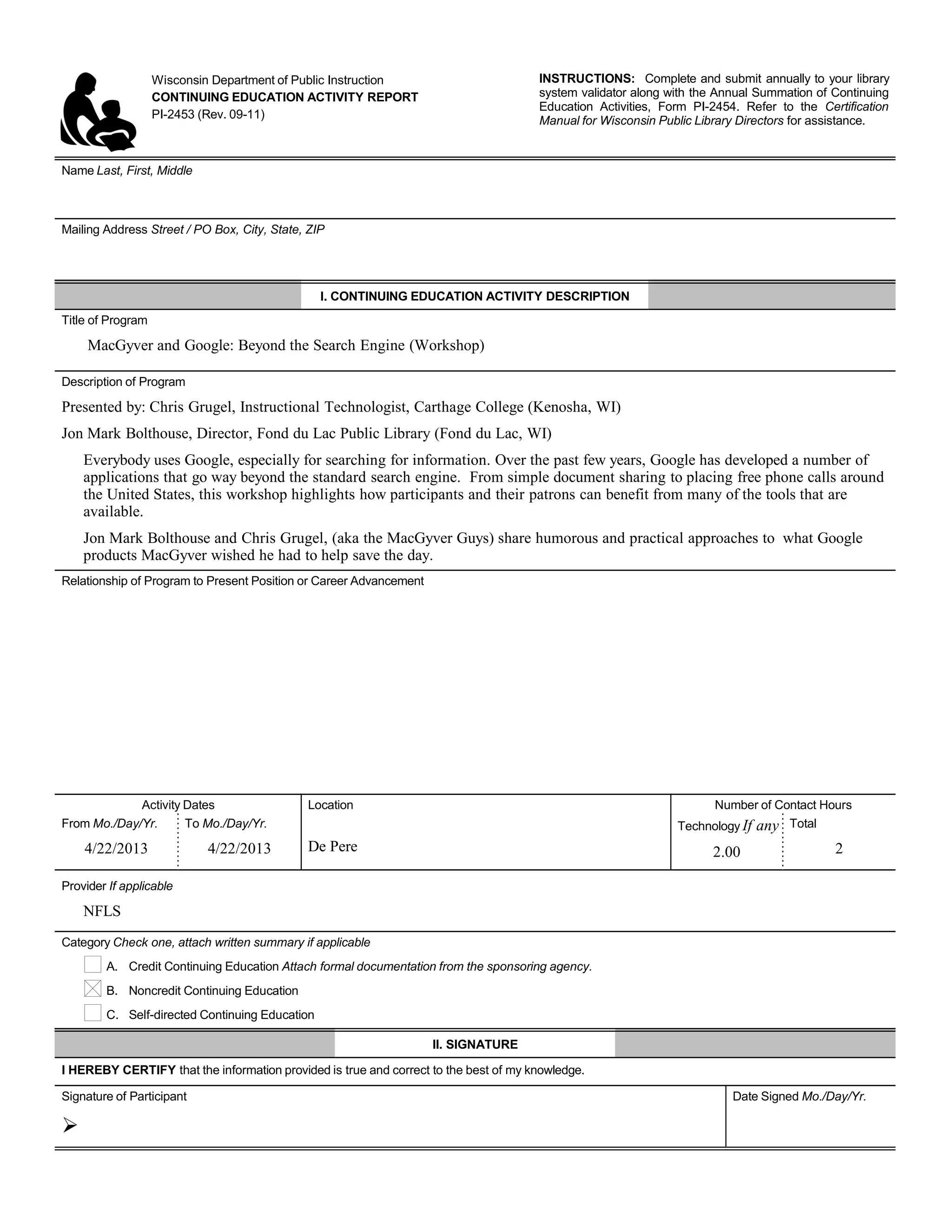 Mac gyver and google workshop 1 | DOC