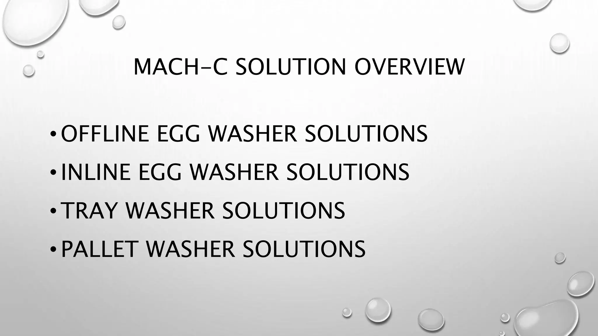 Mach-C - Solutions for Clean Eggs, Clean Trays and Clean Pallets | PPTX ...