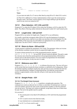 Mach3 g code language reference | PDF | Physics | Science