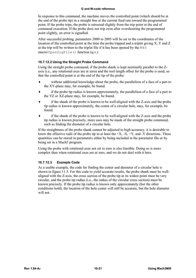 Mach3 g code language reference | PDF