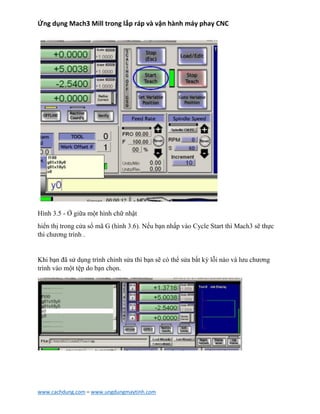 Ứng dụng Mach3 Mill trong lắp ráp và vận hành máy phay CNC | PDF