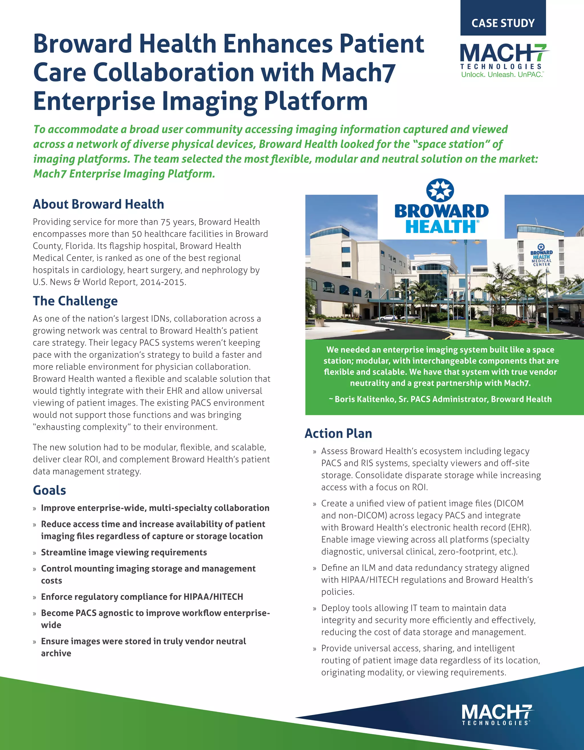 Broward Health - Mach7 Technologies Case Study | PDF