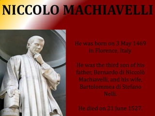 Machiavelli | PPTX | Books and Literature