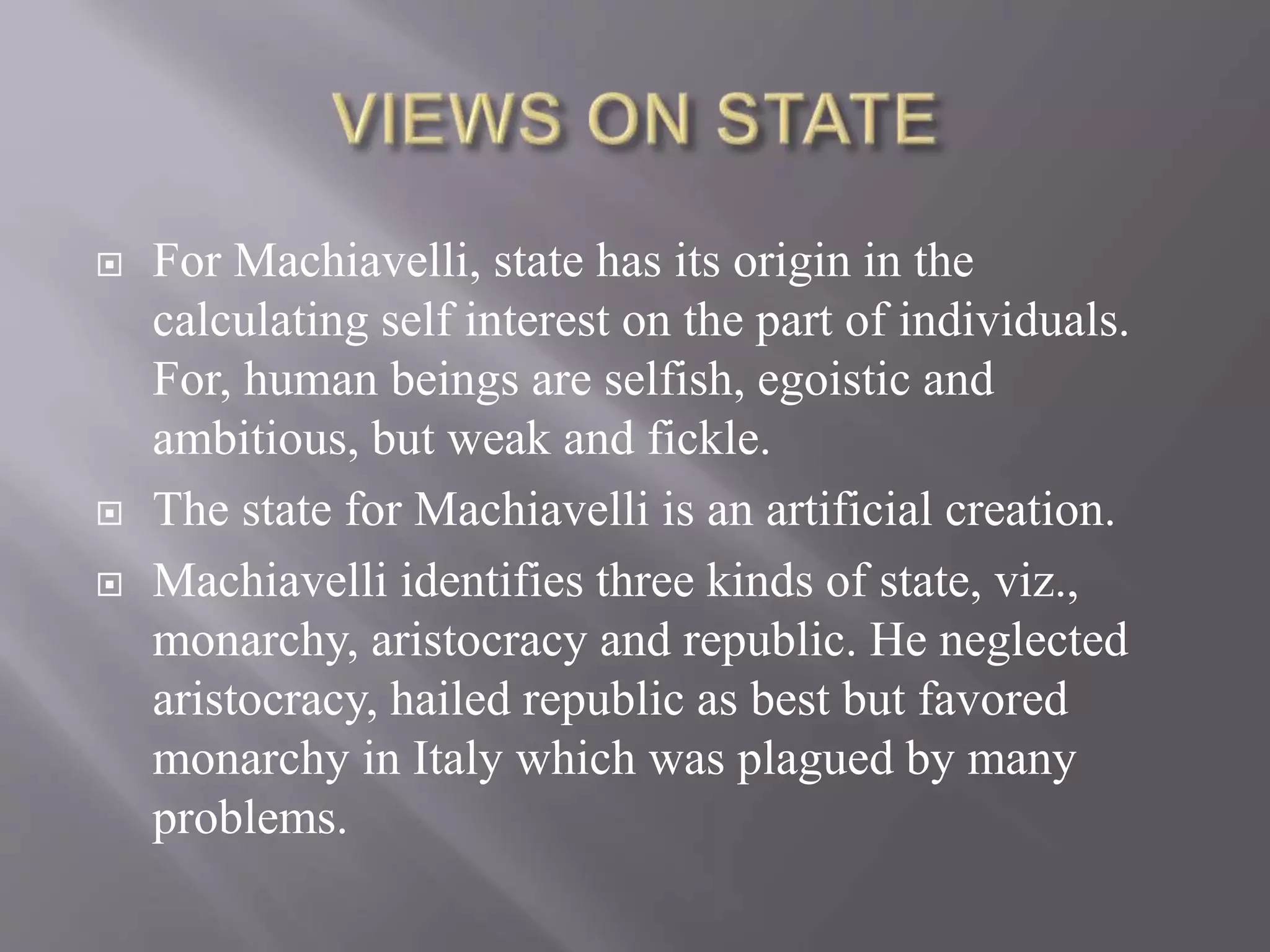 Machiavelli | PPTX
