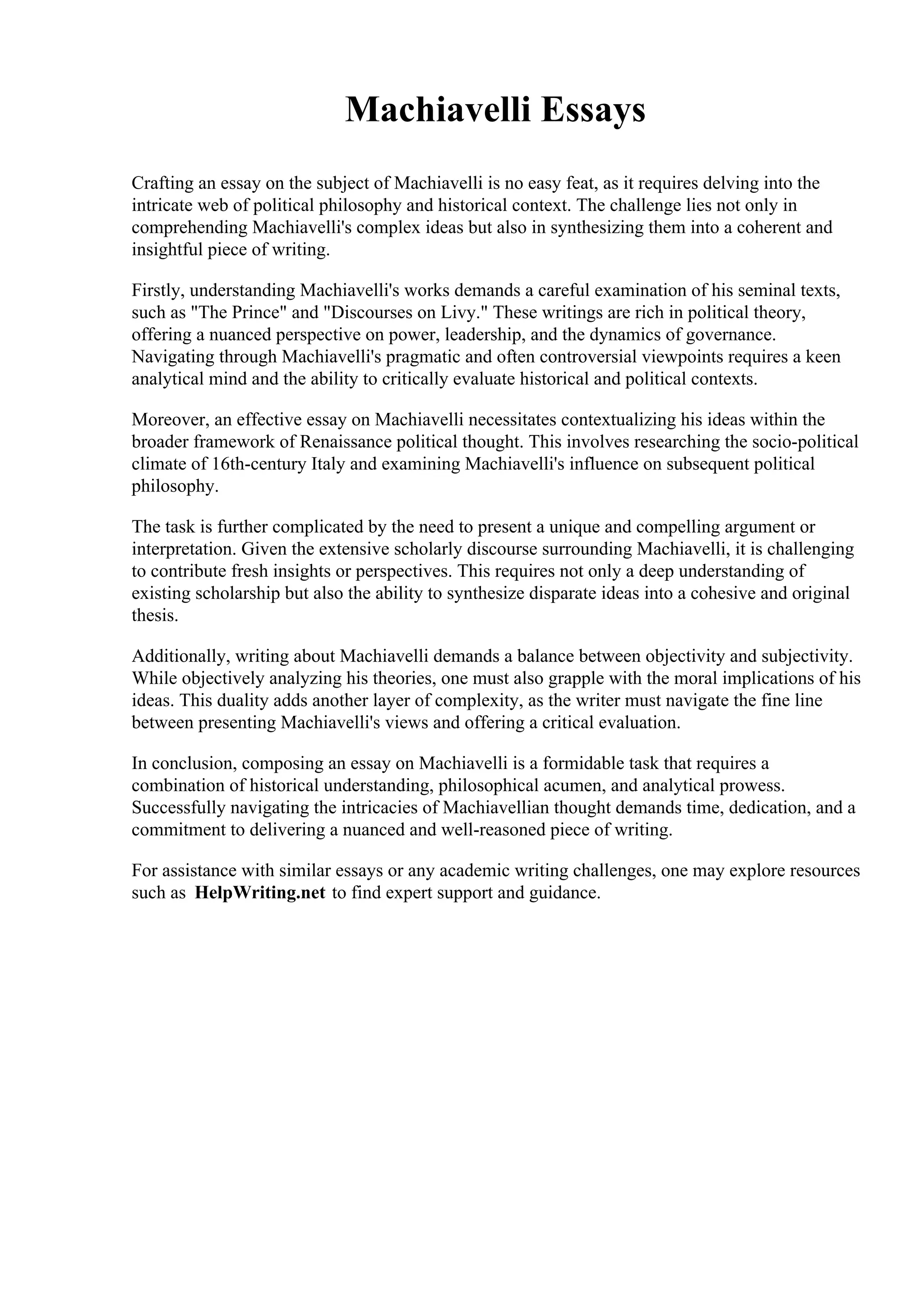 Machiavelli Essays.pdf