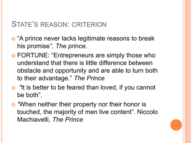 Machiavellis Political Philosophy Ppt