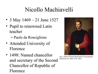 Machiavelli's the prince | PPT