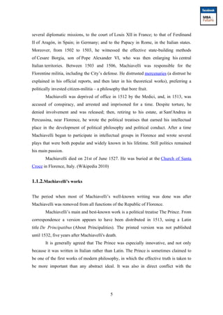 Analysis of Power, Competition and Strategies: Case of Machiavelli, the ...