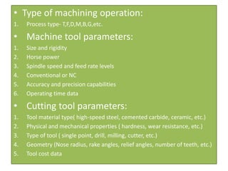 Machinability data syste | PPTX