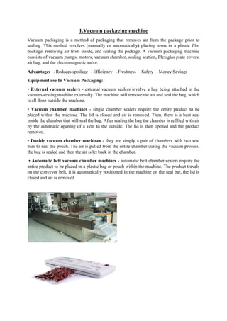 Food Packaging and Machinery | PDF