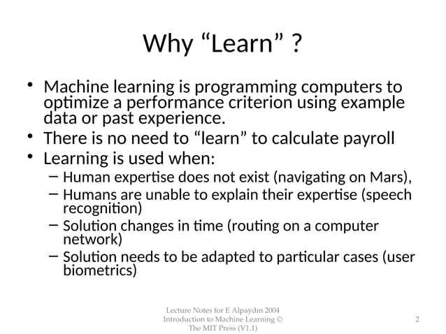 Introduction to MACHINE LEARNING for beginners.ppt