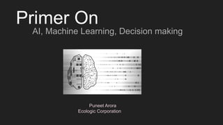 Primer on Machine Learning for Non-Technical | PDF