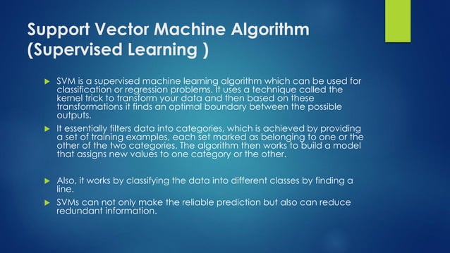 Machine learning Algorithms | PPT