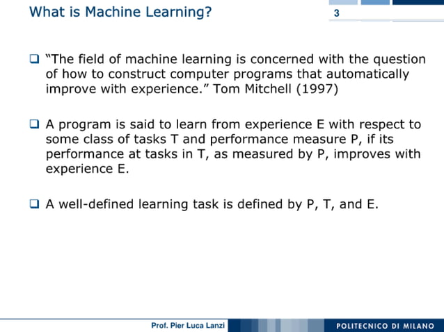 Machine Learning and Data Mining: 02 Machine Learning | PDF