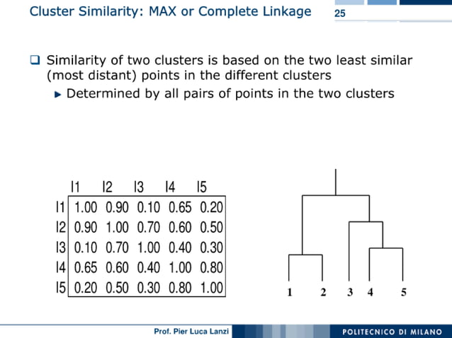 Machine Learning and Data Mining: 08 Clustering: Hierarchical | PPT
