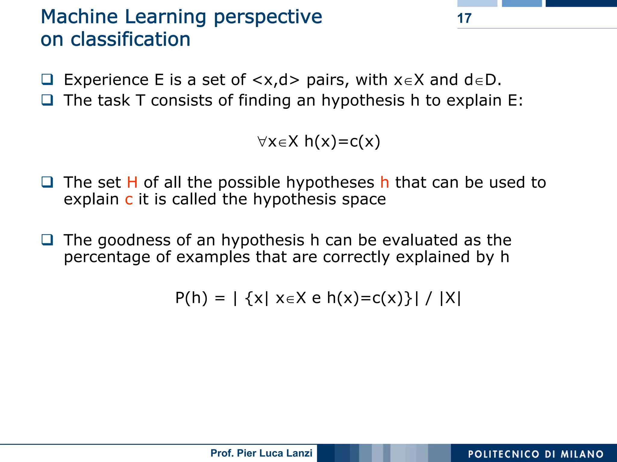 Machine Learning and Data Mining: 10 Introduction to Classification | PPT