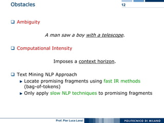 Machine Learning and Data Mining: 19 Mining Text And Web Data | PPT