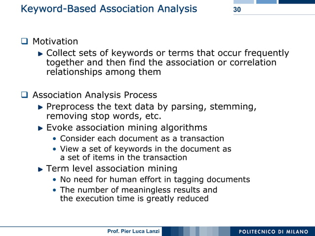 Machine Learning and Data Mining: 19 Mining Text And Web Data | PPT