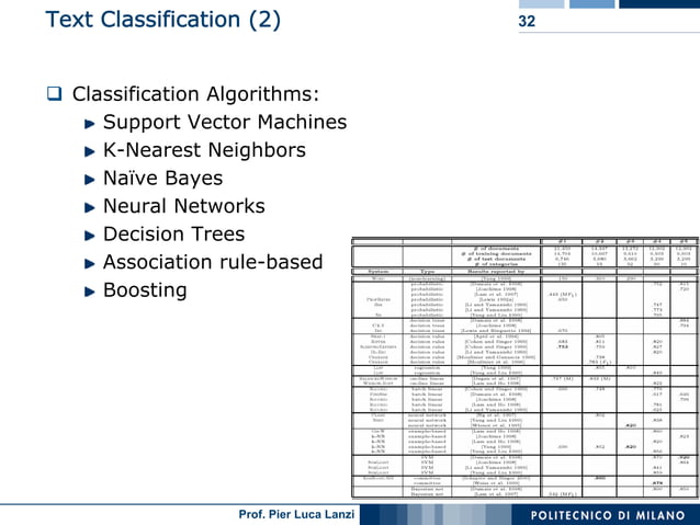 Machine Learning and Data Mining: 19 Mining Text And Web Data | PPT