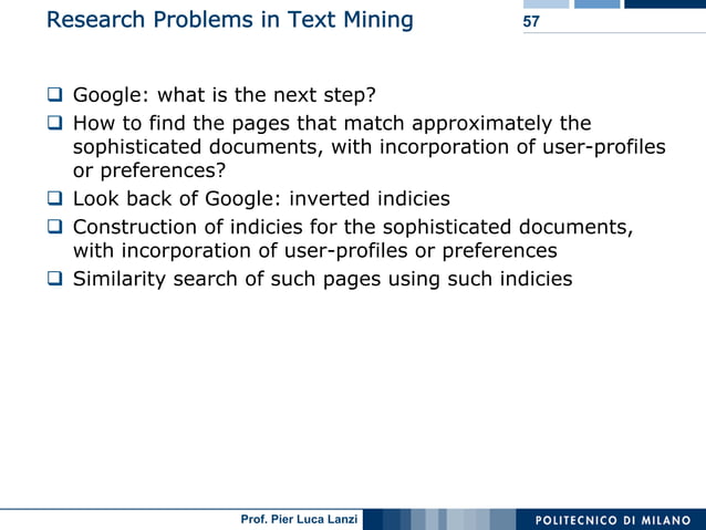 Machine Learning and Data Mining: 19 Mining Text And Web Data | PPT