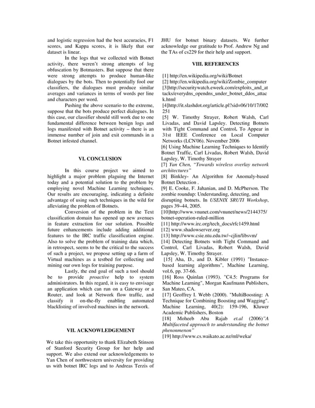 Machine Learning Based Botnet Detection Pdf
