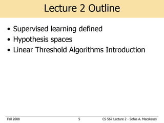 Machine Learning Cs 567 Lecture 2 Ppt