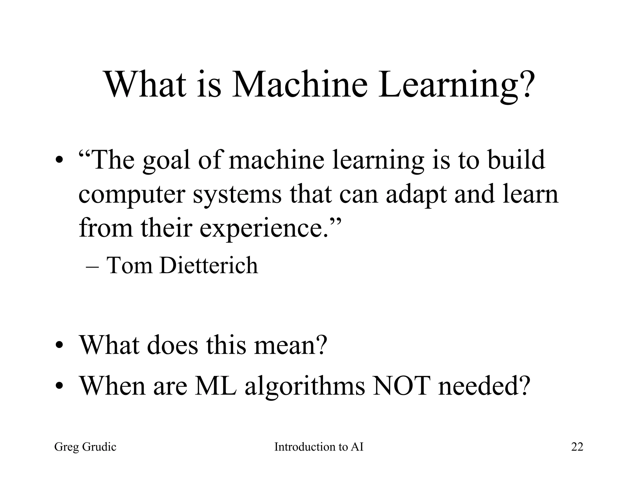 Machine Learning CSCI 5622 | PPT