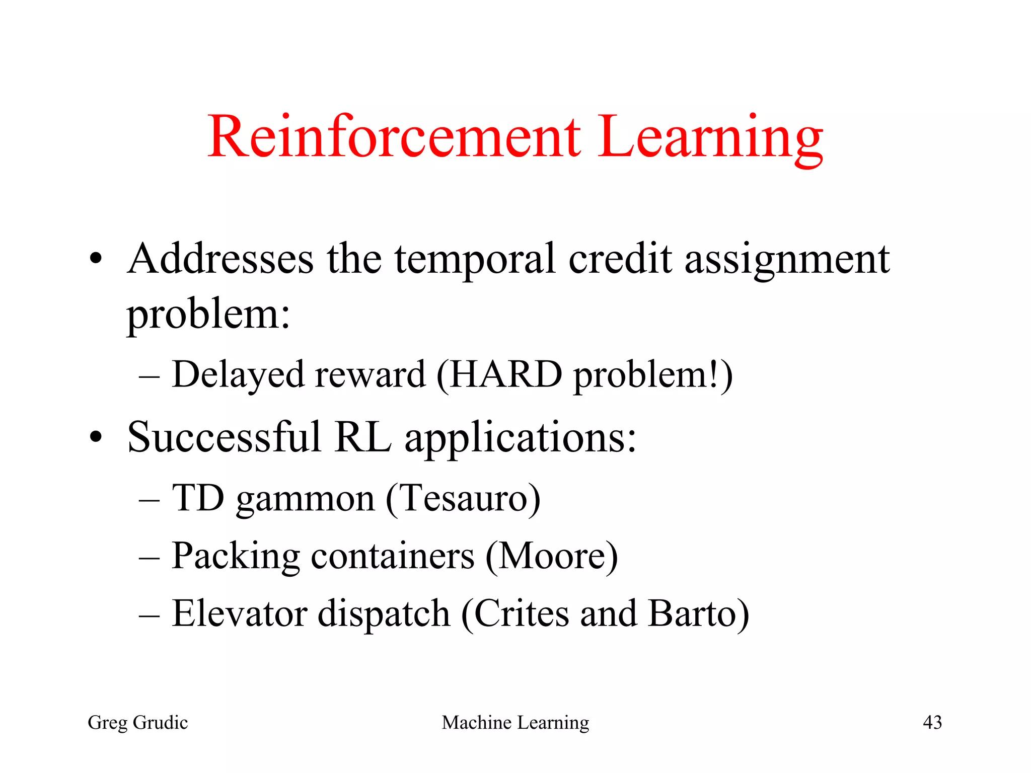Machine Learning CSCI 5622 | PPT