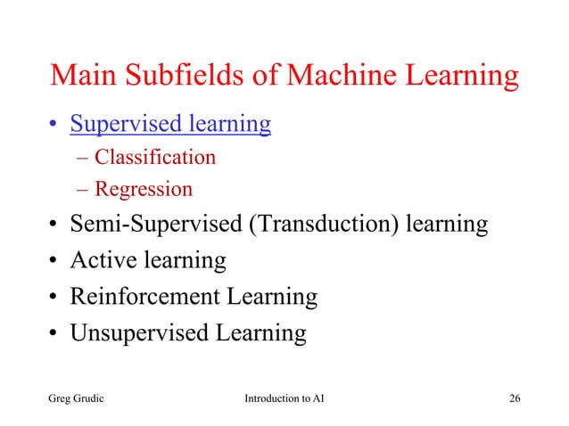 Machine Learning CSCI 5622 | PPT