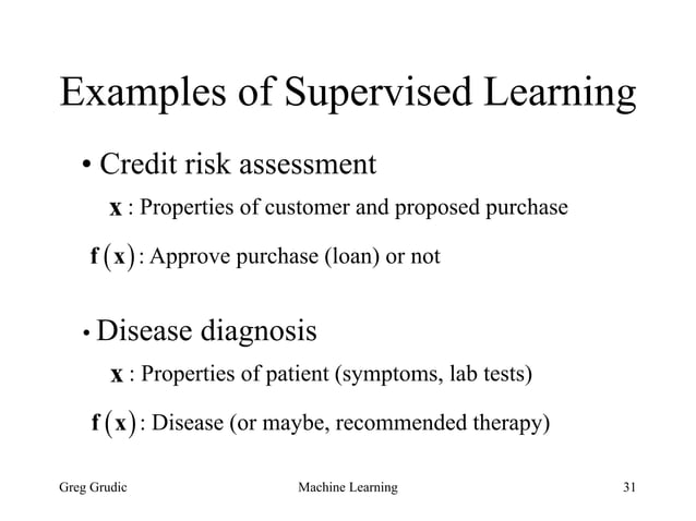 Machine Learning CSCI 5622 | PPT
