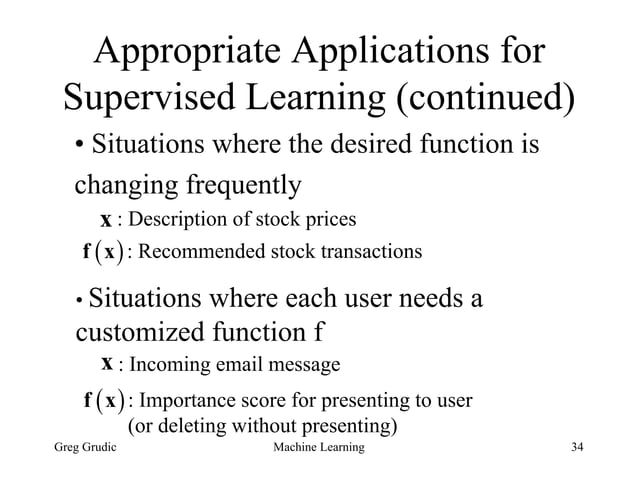 Machine Learning CSCI 5622 | PPT