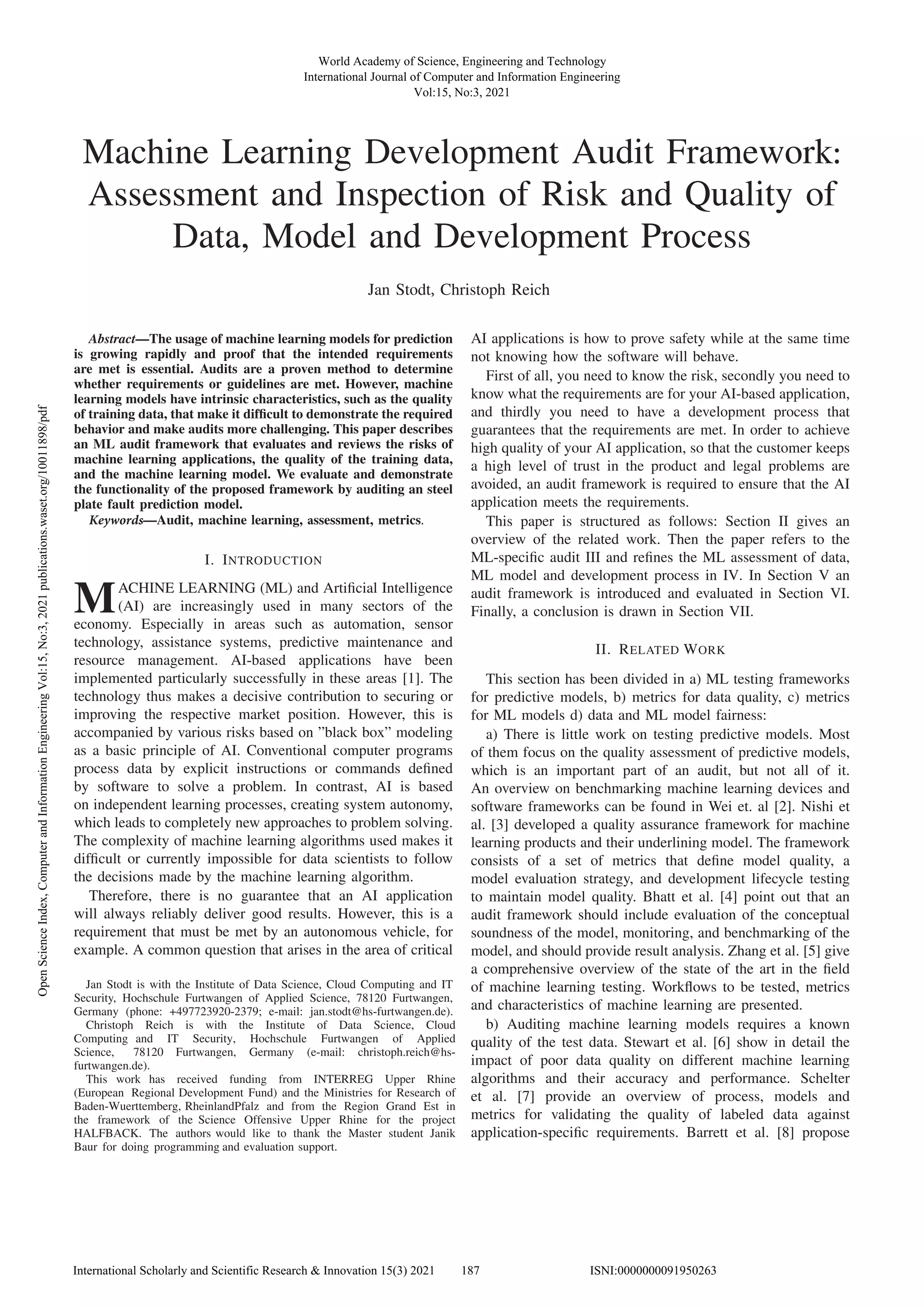 machine-learning-development-audit-framework-assessment-and-inspection-of-risk-and-quality-of ...