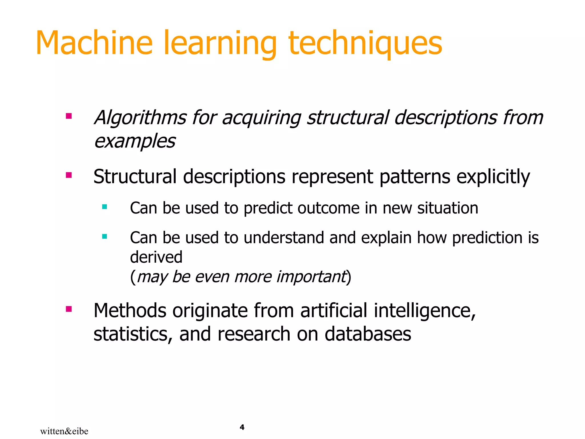 Machine Learning: finding patterns Outline | PPT
