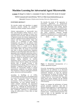 Machine Learning for Adversarial Agent Microworlds | PDF