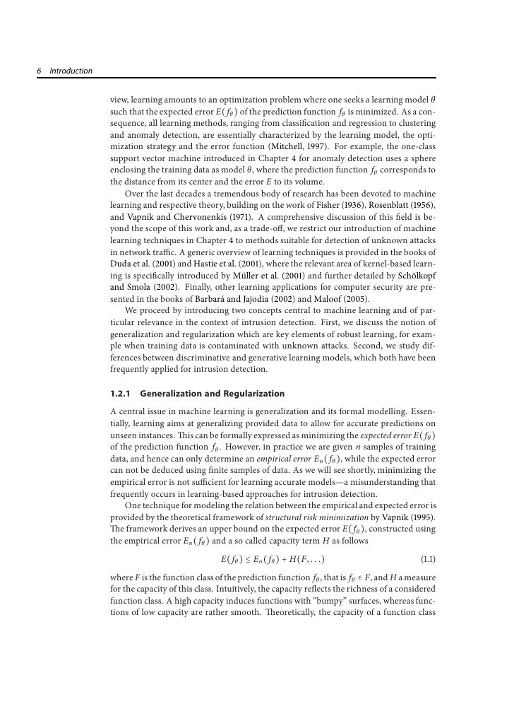 Machine Learning For Application Layer Intrusion Detection