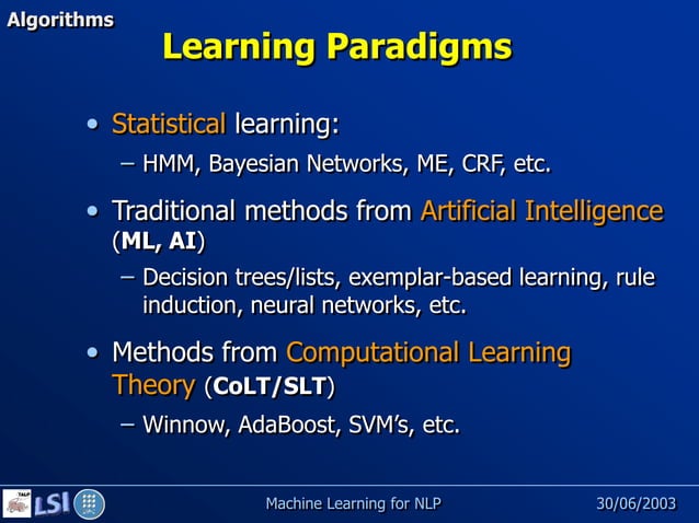 Machine Learning for NLP | PPT | Artificial Intelligence | Technology ...
