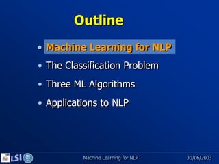 Machine Learning for NLP | PPT