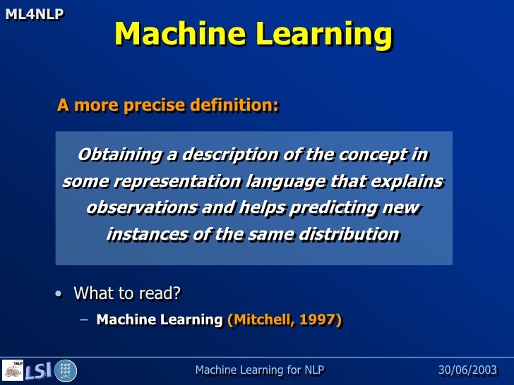 Machine Learning for NLP