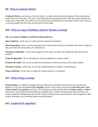 Machine Learning Interview Questions and Answers | PDF