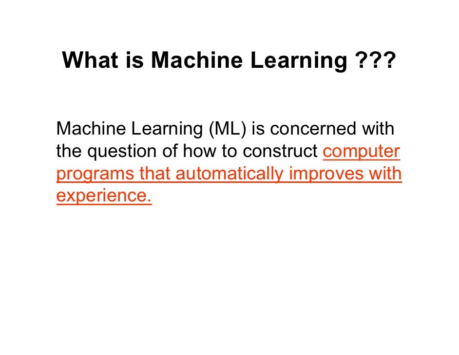 Machine learning Lecture 1