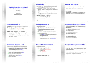 Machine Learning, LIX004M5 | PDF