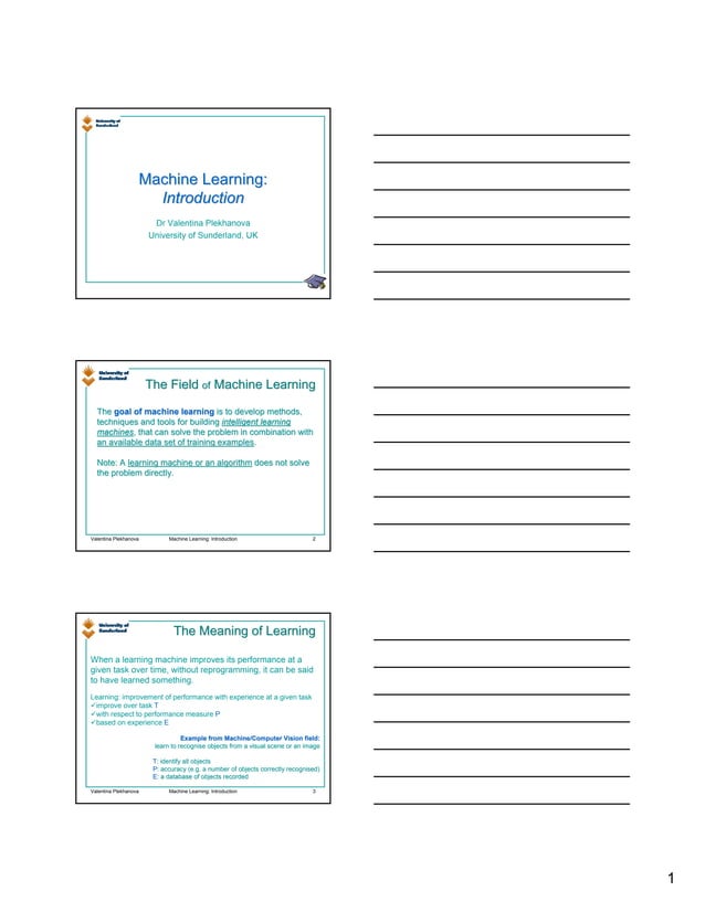 Machine Learning: Machine Learning: Introduction Introduction | PDF ...