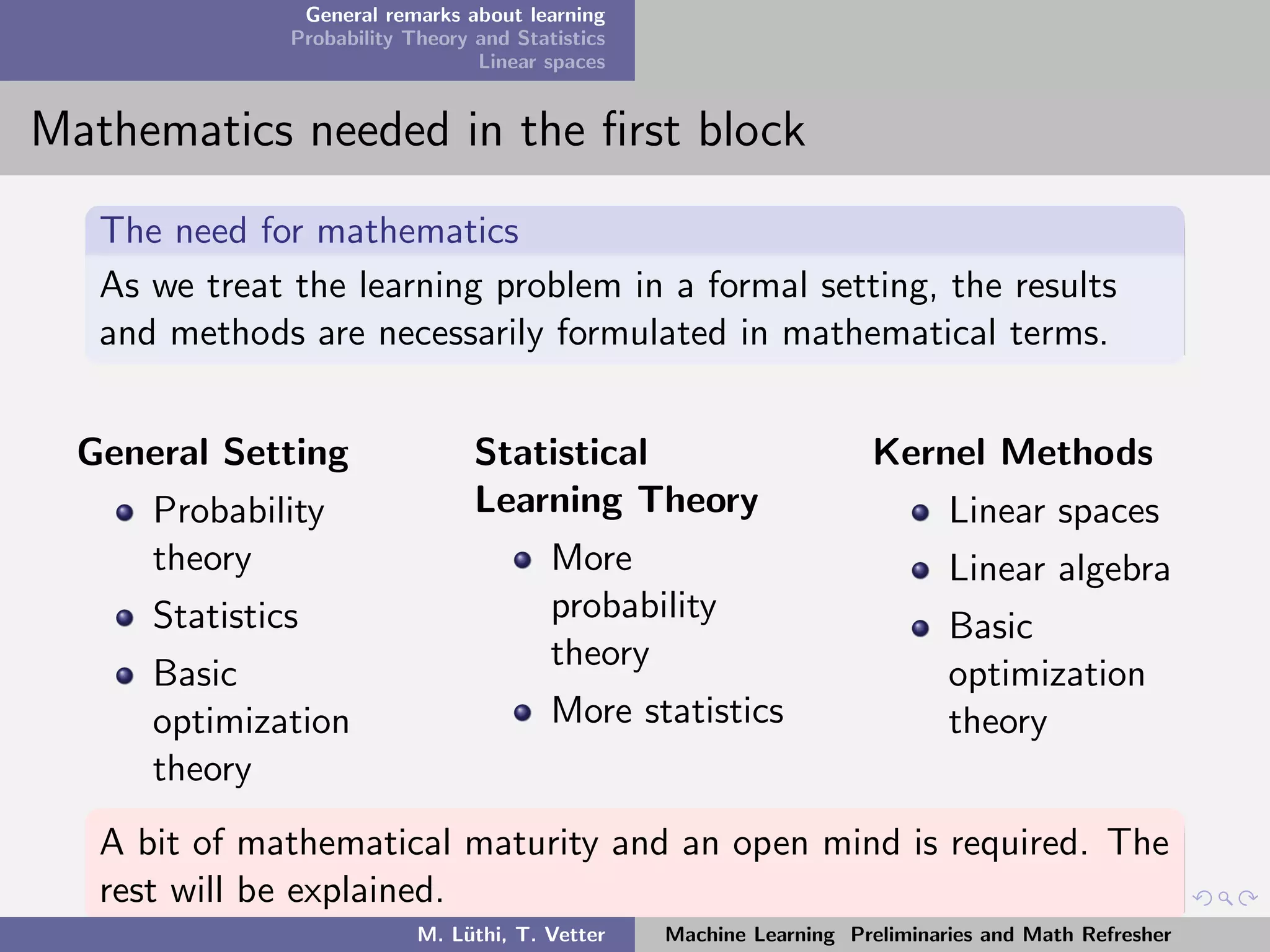 Machine Learning Preliminaries and Math Refresher | PDF