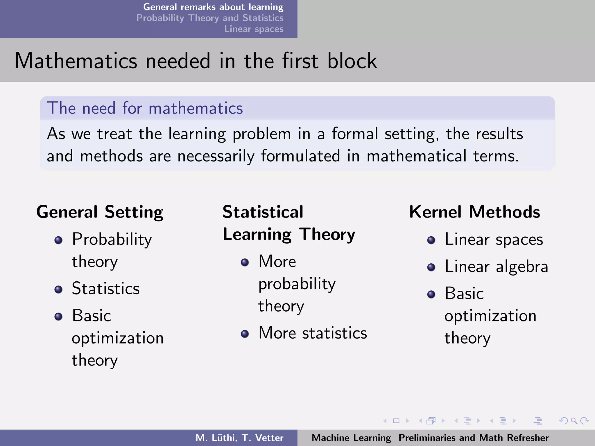 Machine Learning Preliminaries and Math Refresher | PDF
