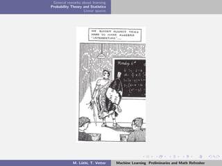 Machine Learning Preliminaries and Math Refresher | PDF