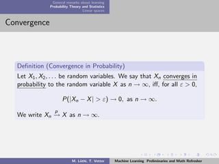 Machine Learning Preliminaries and Math Refresher | PDF