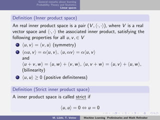 Machine Learning Preliminaries and Math Refresher | PDF