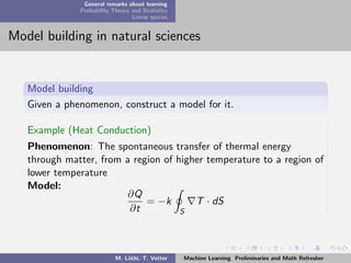 Machine Learning Preliminaries and Math Refresher | PDF