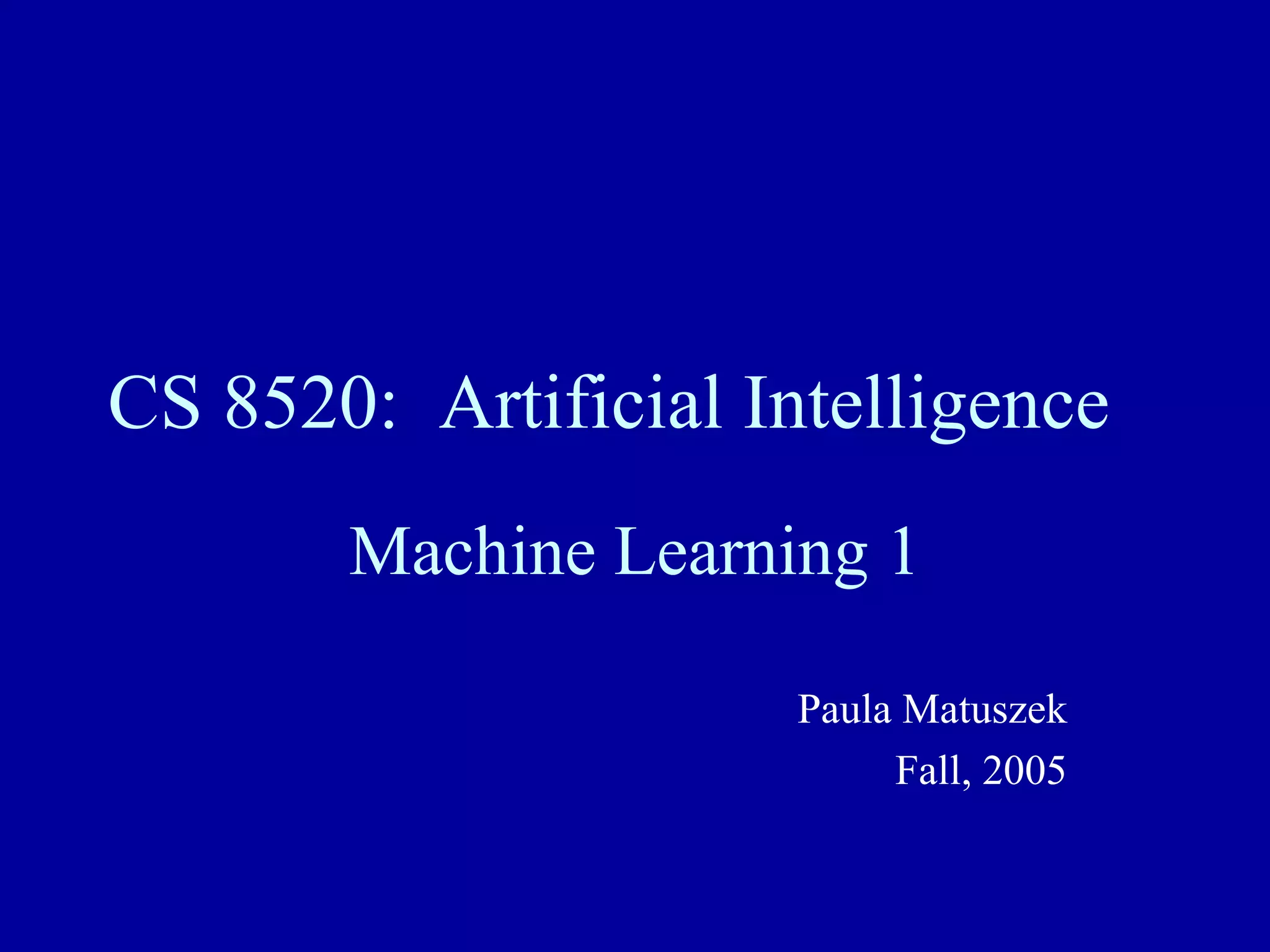 Machine Learning presentation. | PPT