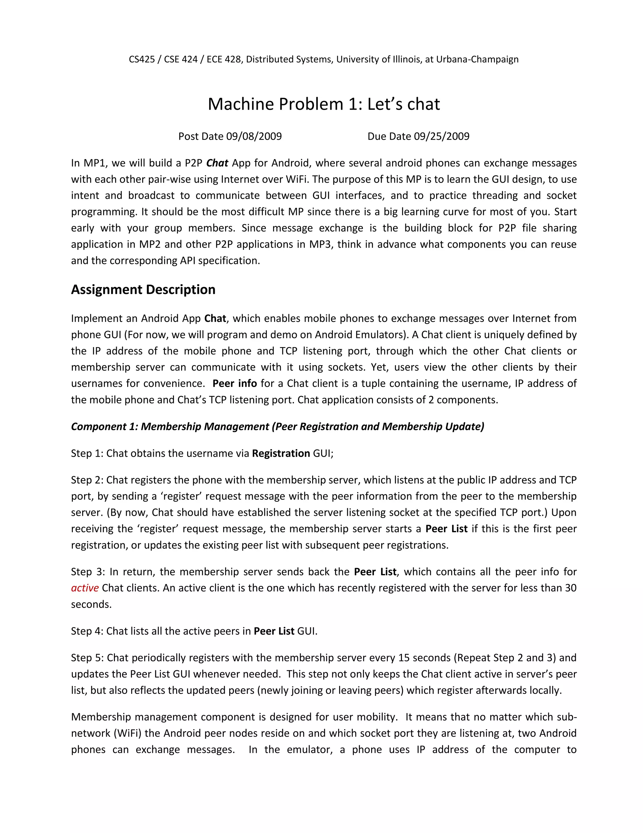 Machine Problem 1: Let's chat | DOCX